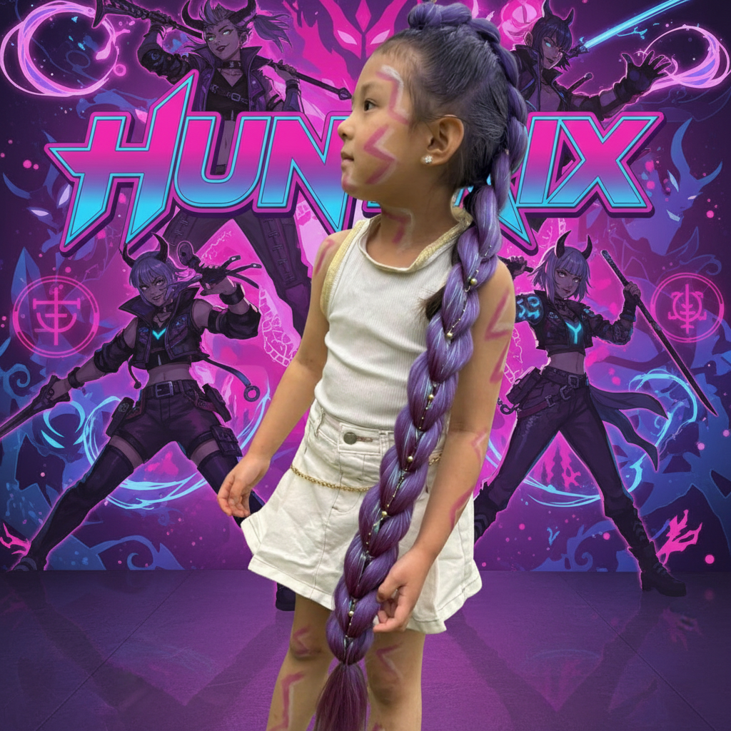 Rumi Braid K-Pop Hair Extensions for kids - Huntrix Collection ...