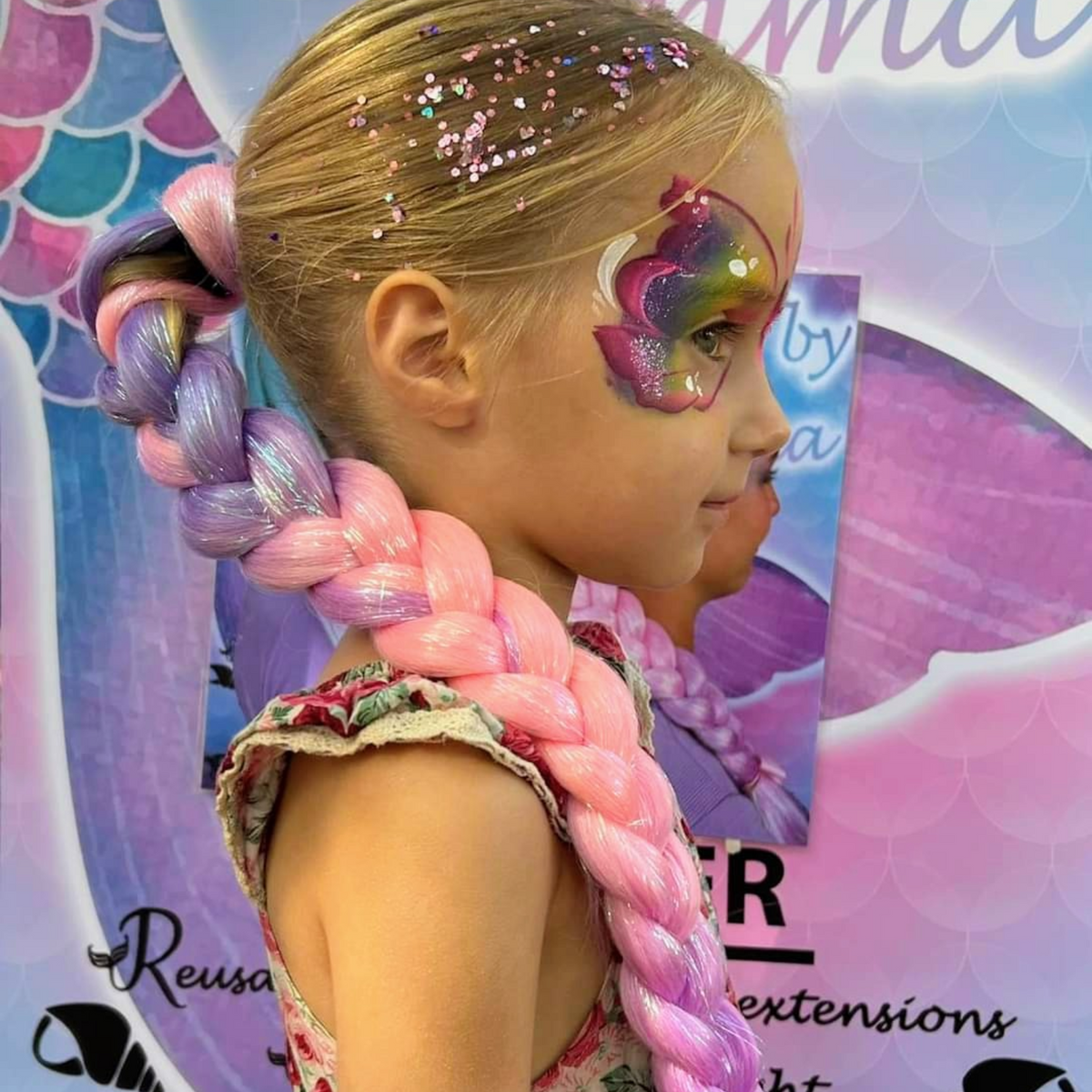 Mermaid Hair By Emma Re-Usable Tie In Hair Extensions
