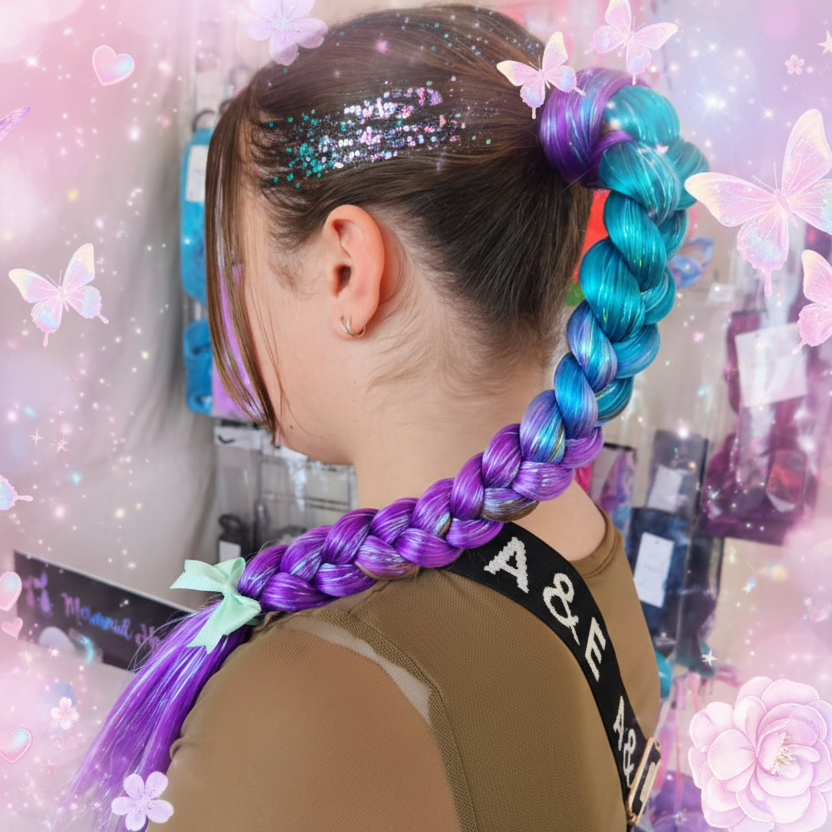 Kids Mermaid Hair Extensions - Reusable Tie-in Ponytail 27" – Mermaid ...