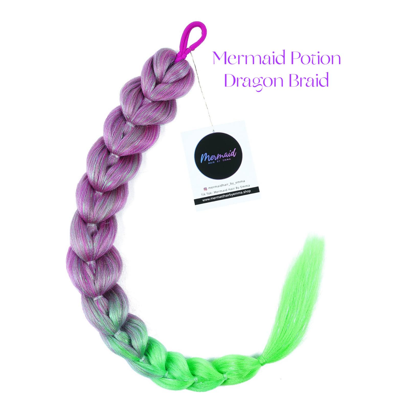 Mermaid Potion Dragon Braid Hair Extension | Shop Now – Mermaid Hair By ...